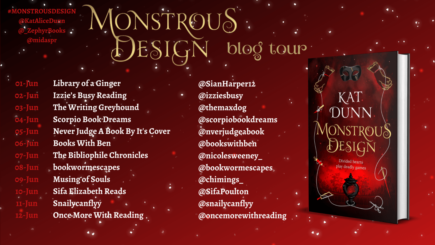Blog Tour: Monstrous Design – Kat Dunn – The Bibliophile Chronicles
